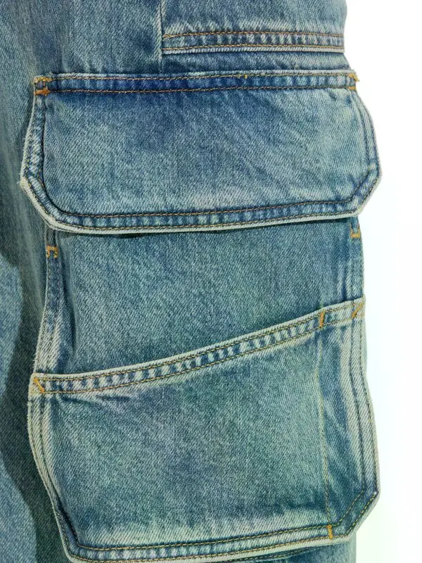 DIESEL® Multi-pocket Straight Leg Cargo Jeans - Blue