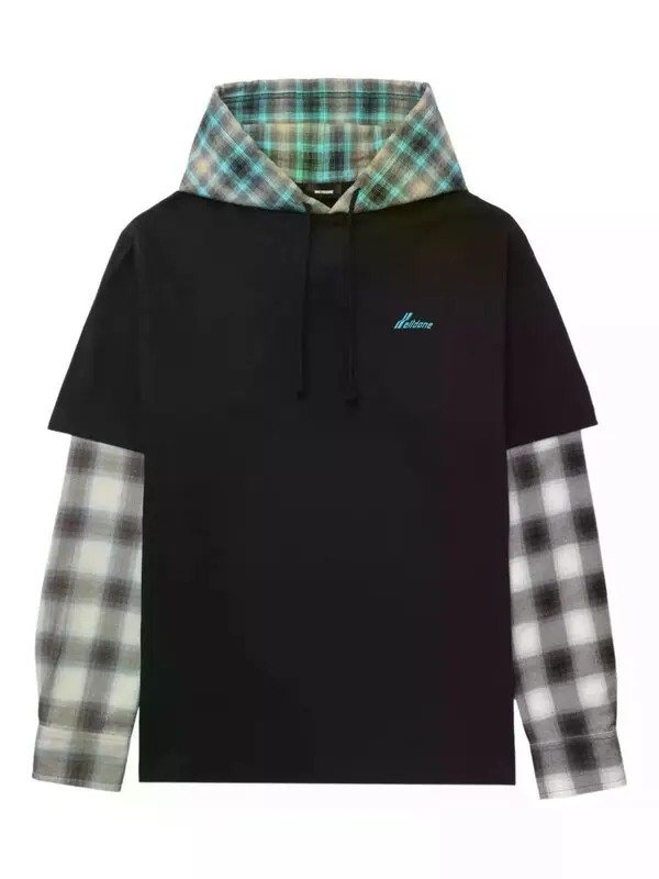We11Done Cotton Sweatshirt With Plaid Inserts