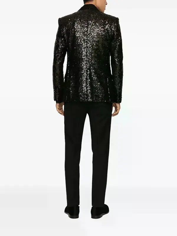 Dolce & Gabbana Sequin-embellished Shawl-lapel Jacket