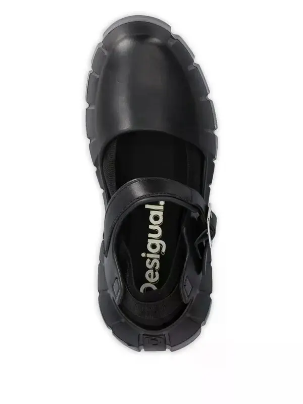 Desigual Buckle Strap Ballet Flats