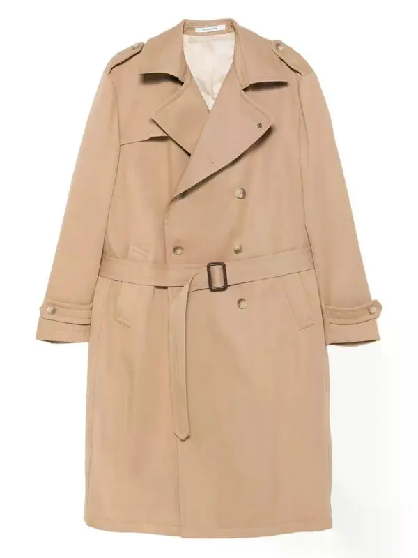 Tagliatore Double-breasted Belted Trench Coat