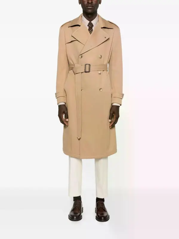 Tagliatore Double-breasted Belted Trench Coat