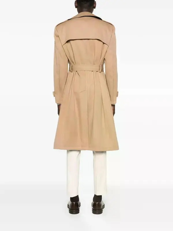 Tagliatore Double-breasted Belted Trench Coat