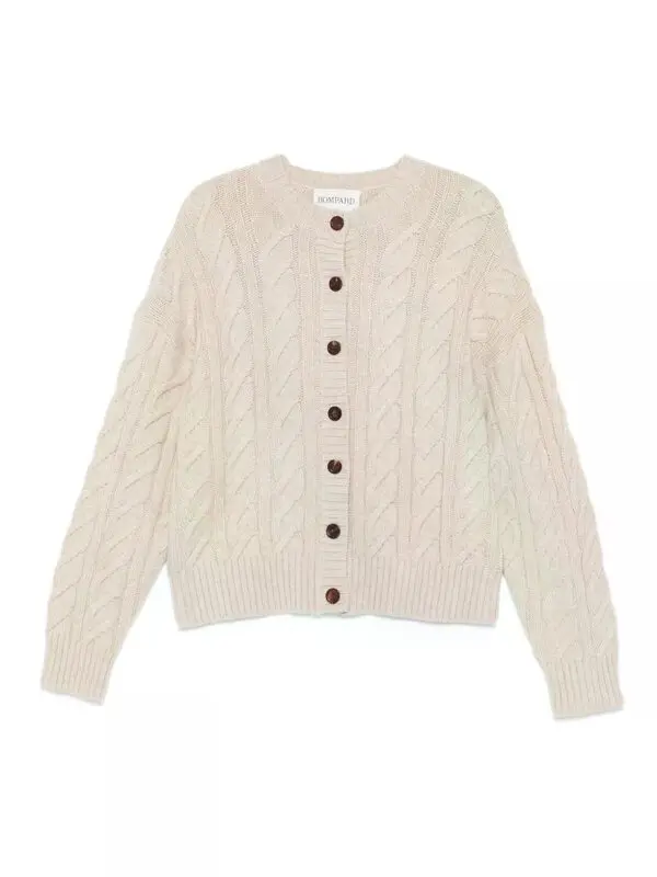 Eric Bompard Cable-knit Crew-neck Cardigan