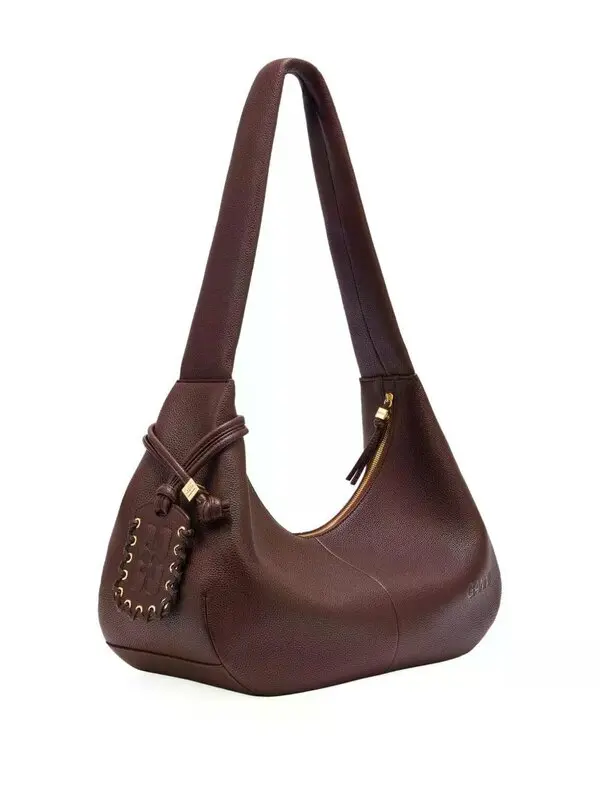 GANNI Medium Hobo Tote Bag - Brown