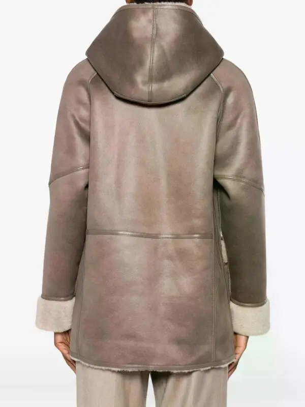 URBANCODE Hooded Shearling-trimmed Coat