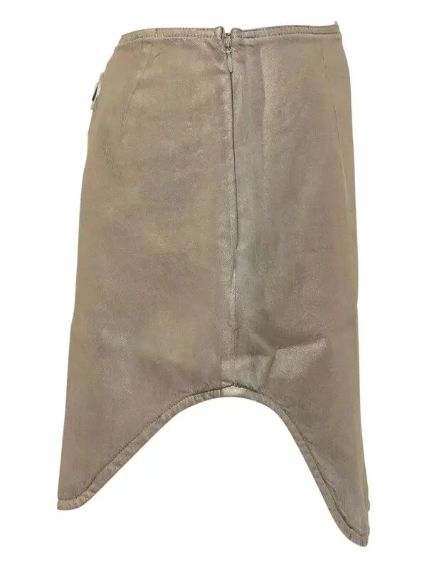 DIESEL® Asymmetric Skirt With Logo Plaque - Neutrals