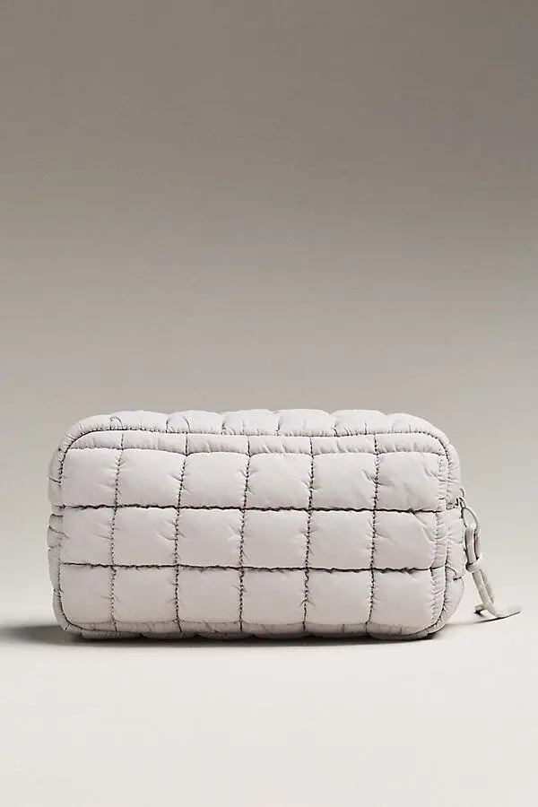 URBAN EXPRESSIONS Quilted Puffer Pouch - Light Grey