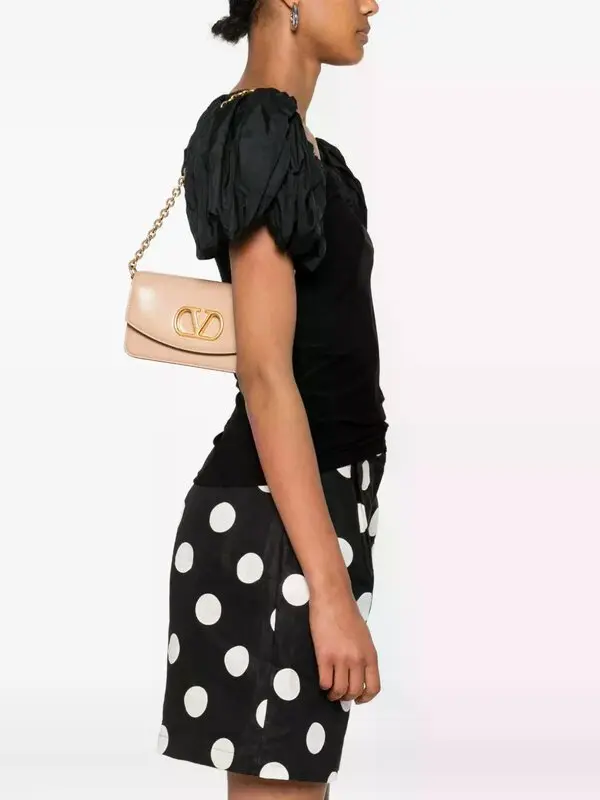 Valentino Garavani Vlogo Signature Leather Clutch - Neutrals