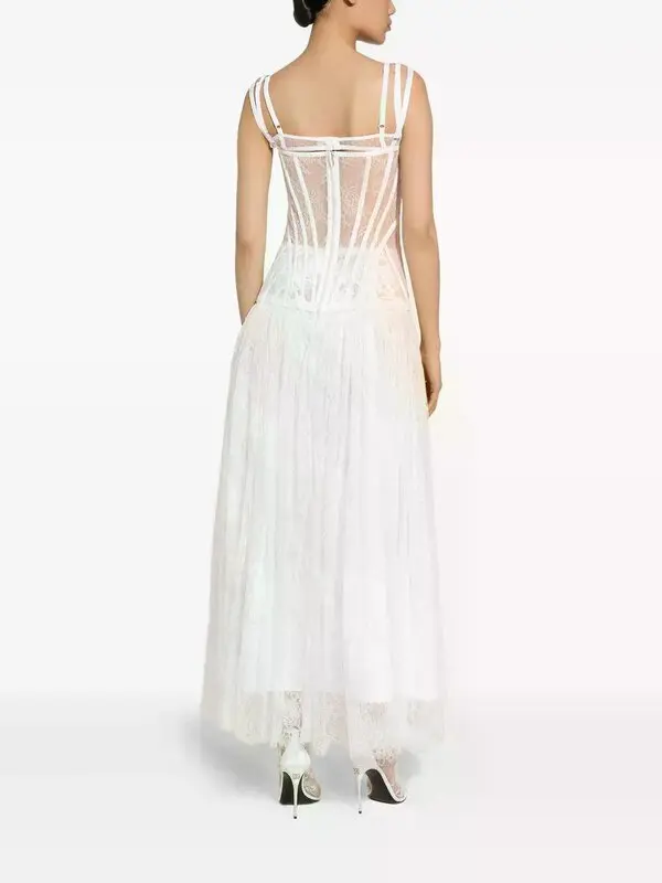 Dolce & Gabbana Corset-detailing Tulle Midi Dress