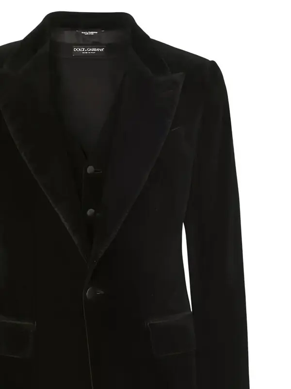 Dolce & Gabbana Single-breasted 3 Piece Velvet Suit
