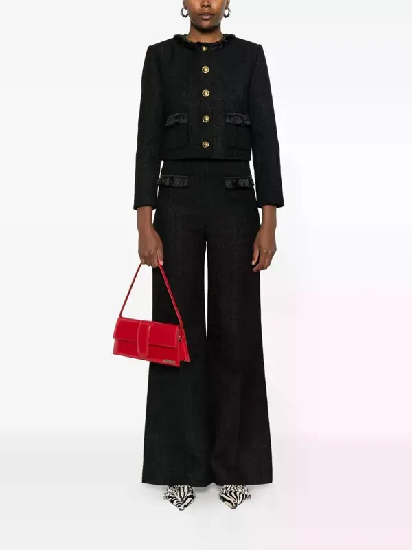 Sandro Ruffle Embellished Blazer