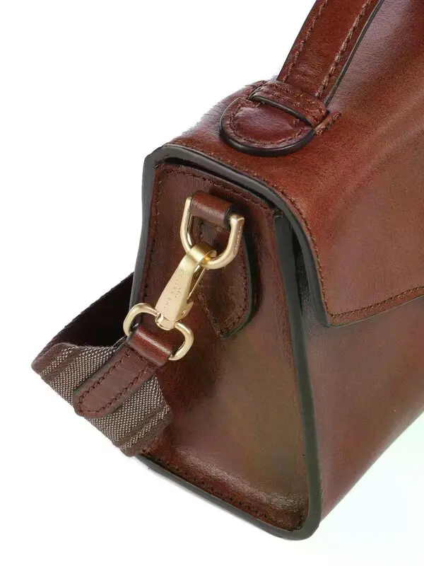 THE BRIDGE Flap-front Leather Tote