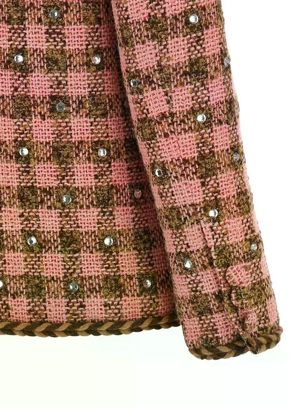 Giuseppe Di Morabito Rhinestone Gingham Blazer