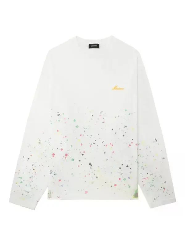 We11Done Paint-splatter Long-sleeve Top