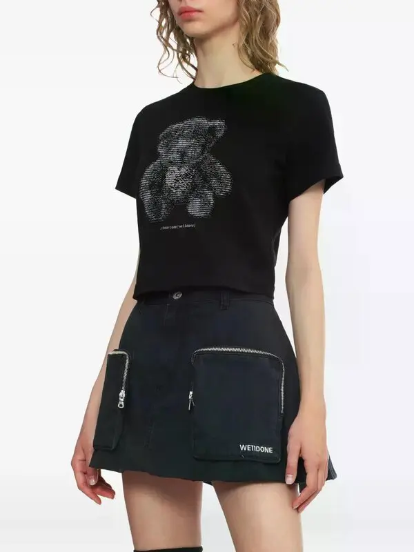 We11Done Bear Print Slim Fit T-shirt