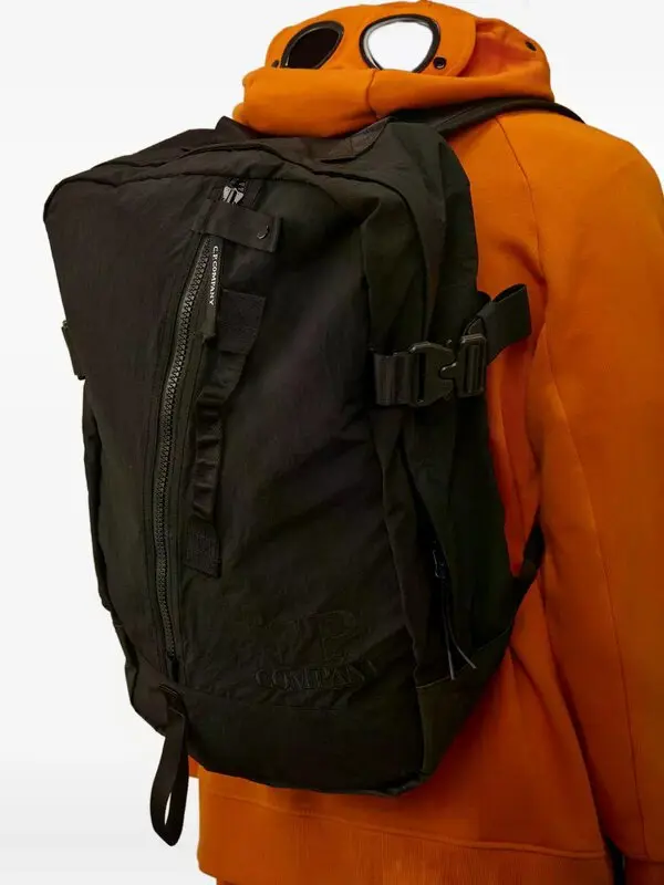 C.P. COMPANY Logo-embroidered Backpack - Black