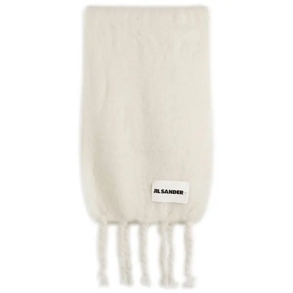 JIL SANDER Plain Scarf - White