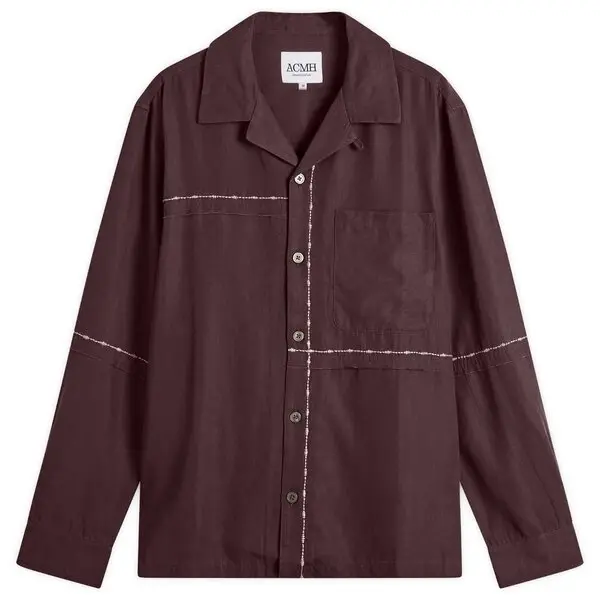 ACMH BY MAGIC CASTLES Fray Shirt - Aubergine