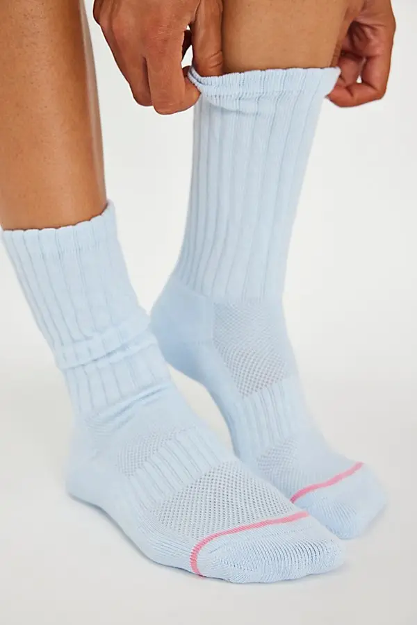 Free People Le Bon Ballet Socks - Baby Blue