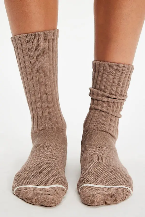 Free People Le Bon Ballet Socks - Mocha Mousse
