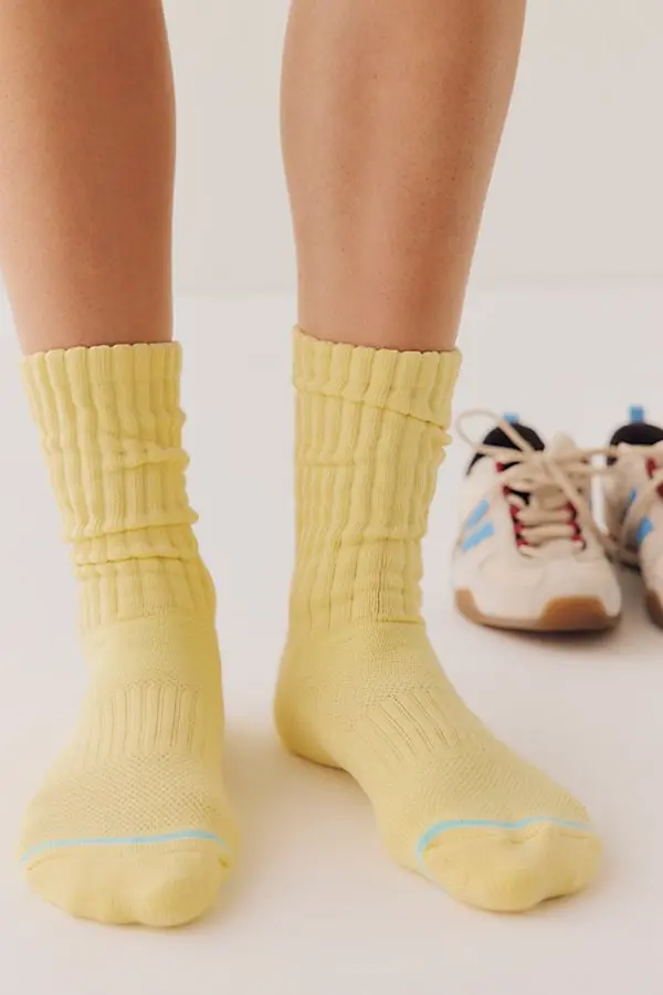 Free People Le Bon Ballet Socks - Pale Yellow