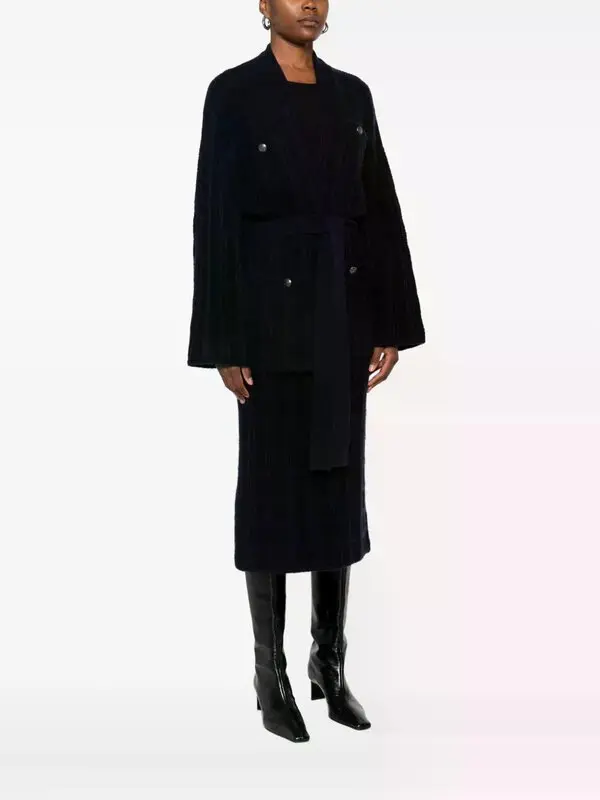 Eric Bompard Jacquard Belted Jacket