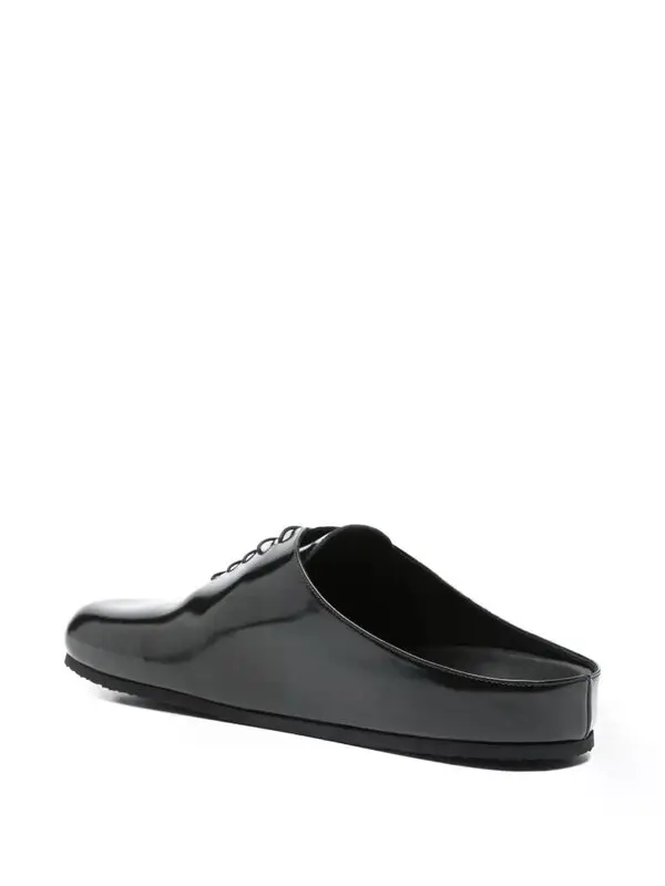 Jacquemus Lace-up Patent Leather Mules