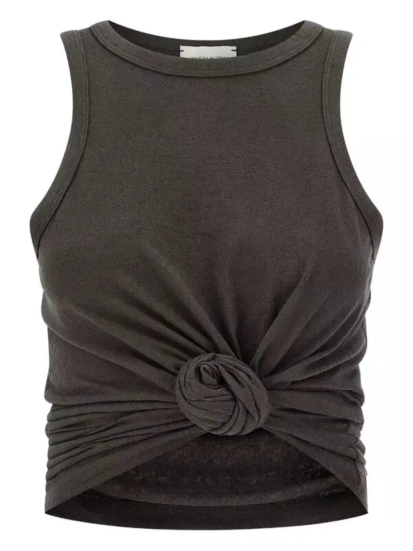 Magda Butrym Knot-detail Raw-texture Tank Top