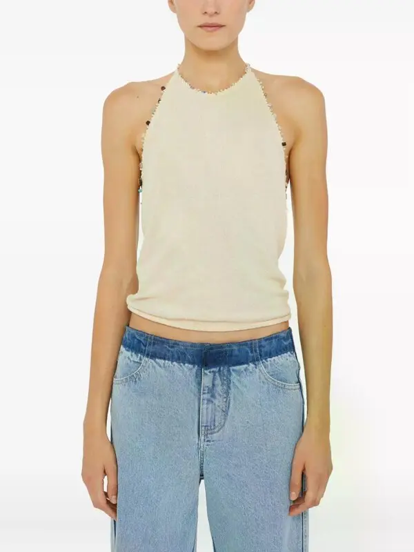 Christopher Esber Beach Quartz Halter-neck Tank Top - Neutrals