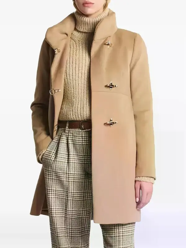 FAY Toggle-fastening Coat - Neutrals