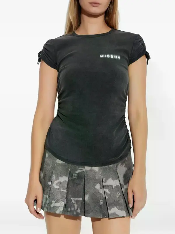 MISBHV Drawstring Sleeve T-shirt - Black