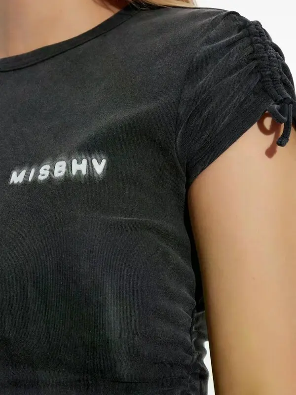 MISBHV Drawstring Sleeve T-shirt - Black
