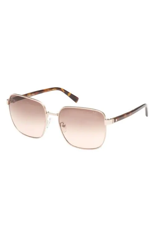 Abercrombie 58mm Square Sunglasses - Gold/brown Beige Gradient