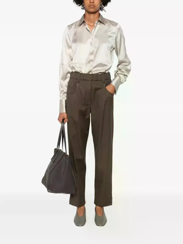 Brunello Cucinelli Pleated Front Trousers - Brown