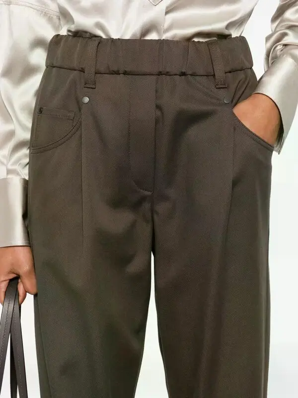 Brunello Cucinelli Pleated Front Trousers - Brown