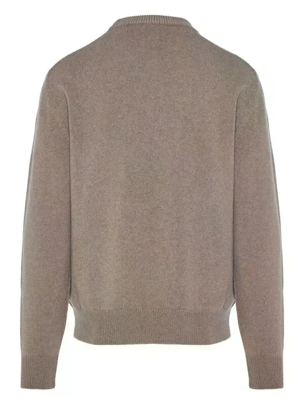Jacob Cohen Embroidered Logo Crew Neck Sweater - Brown