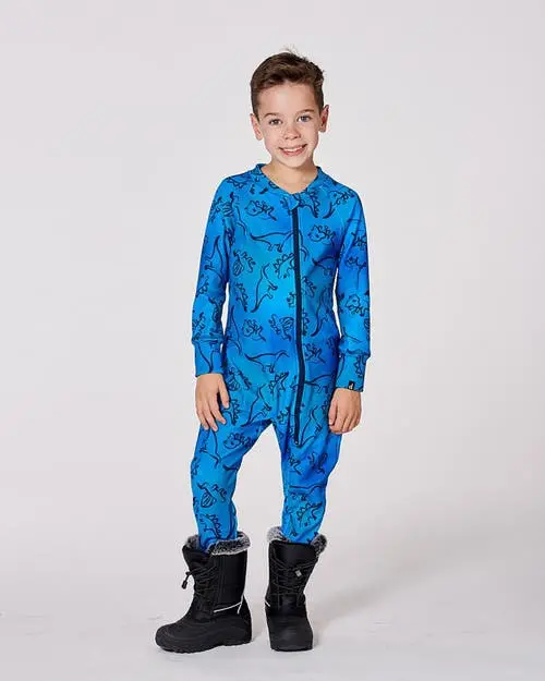 DEUX PAR DEUX One-piece Thermal Underwear - Blue Gradient