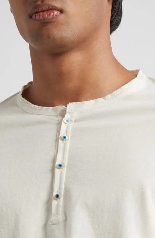 UNDERCOVERISM Eye Button Henley - Cream
