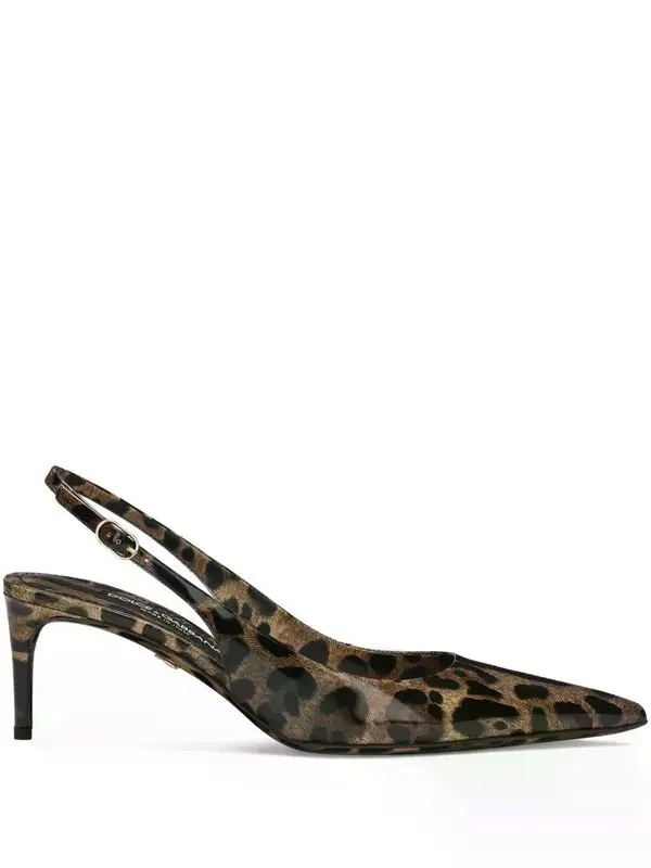 Dolce & Gabbana Leopard-print Slingback Pumps
