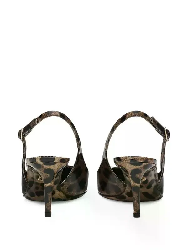 Dolce & Gabbana Leopard-print Slingback Pumps