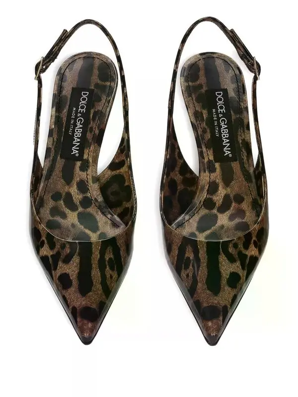 Dolce & Gabbana Leopard-print Slingback Pumps