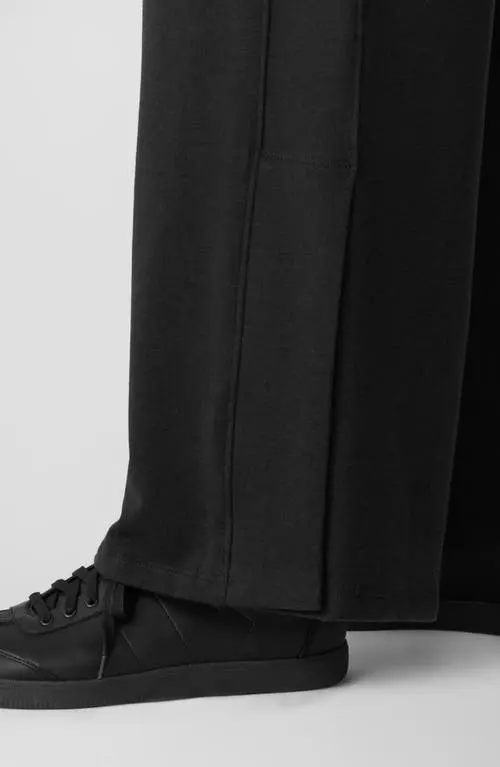 Eileen Fisher Slit Hem Straight-leg Terry Pants