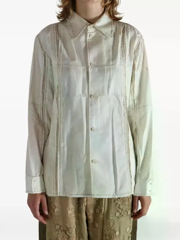 COMMUNS Paneled Seam-detail Shirt