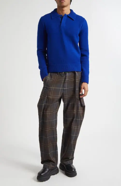 Sacai Belted Plaid Cargo Pants