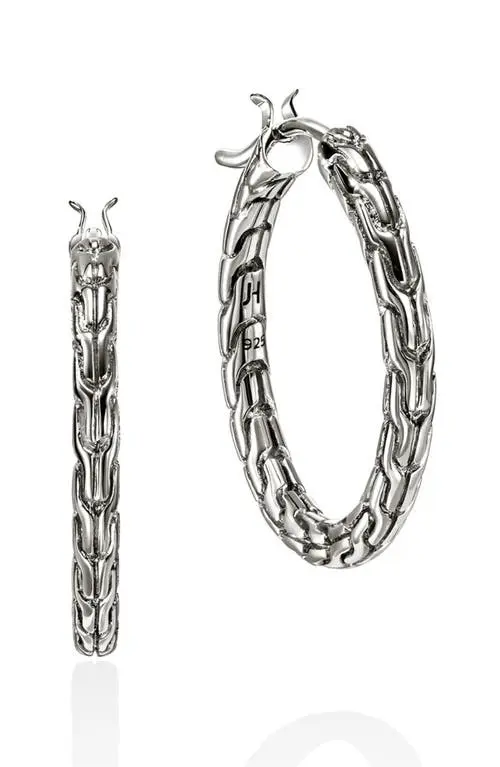 John Hardy Jh Essential Hoop Earrings - Silver