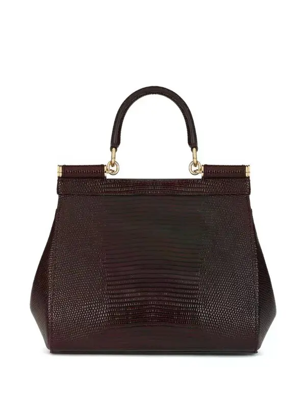 Dolce & Gabbana Calfskin Medium Sicily Tote Bag - Red