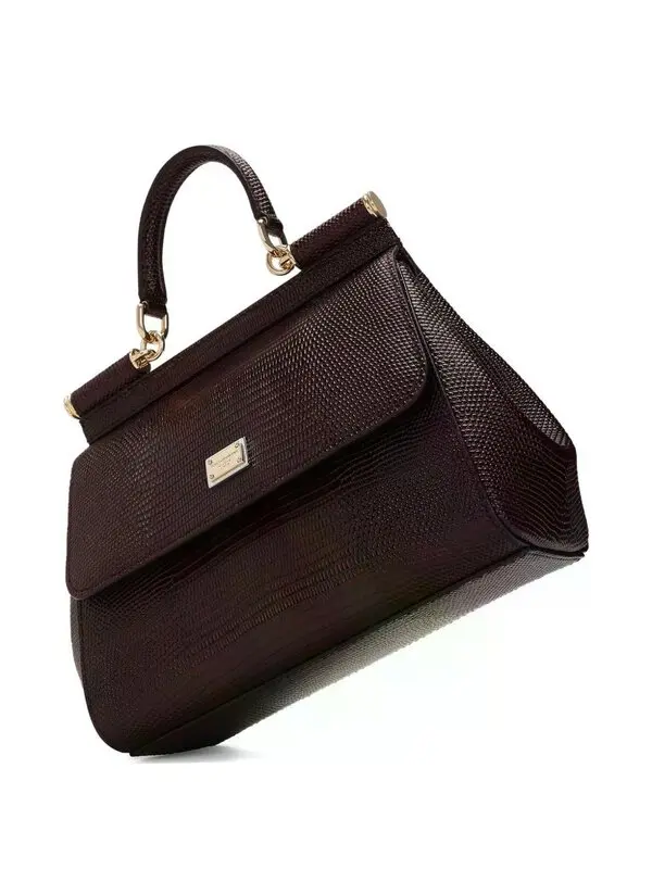 Dolce & Gabbana Calfskin Medium Sicily Tote Bag - Red