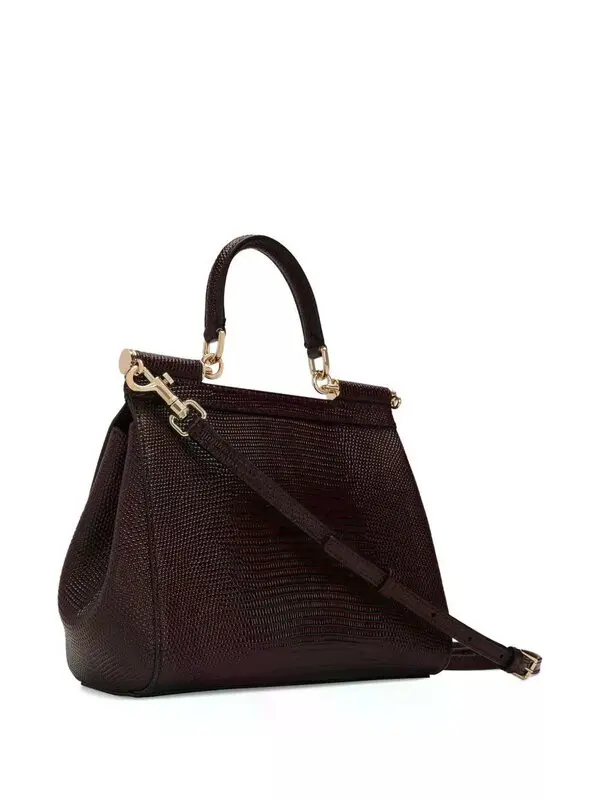 Dolce & Gabbana Calfskin Medium Sicily Tote Bag - Red