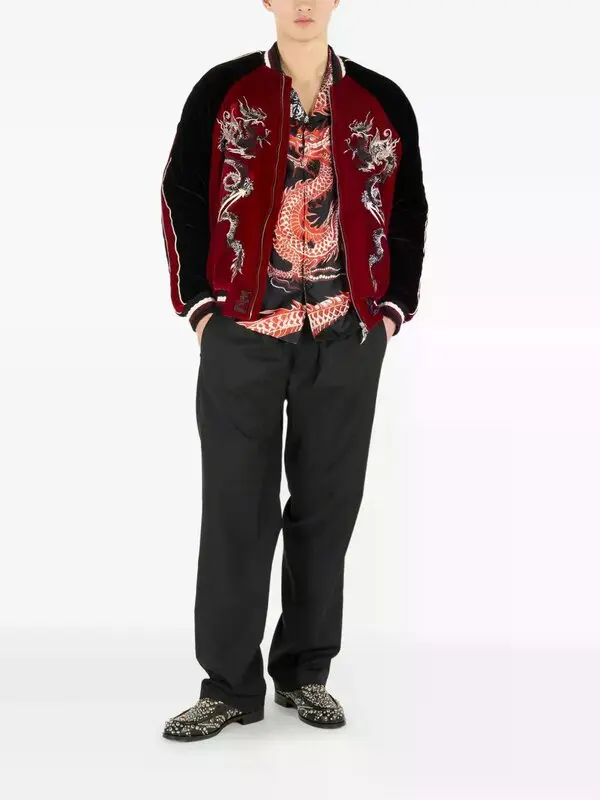 Roberto Cavalli Dragon-print Silk Shirt